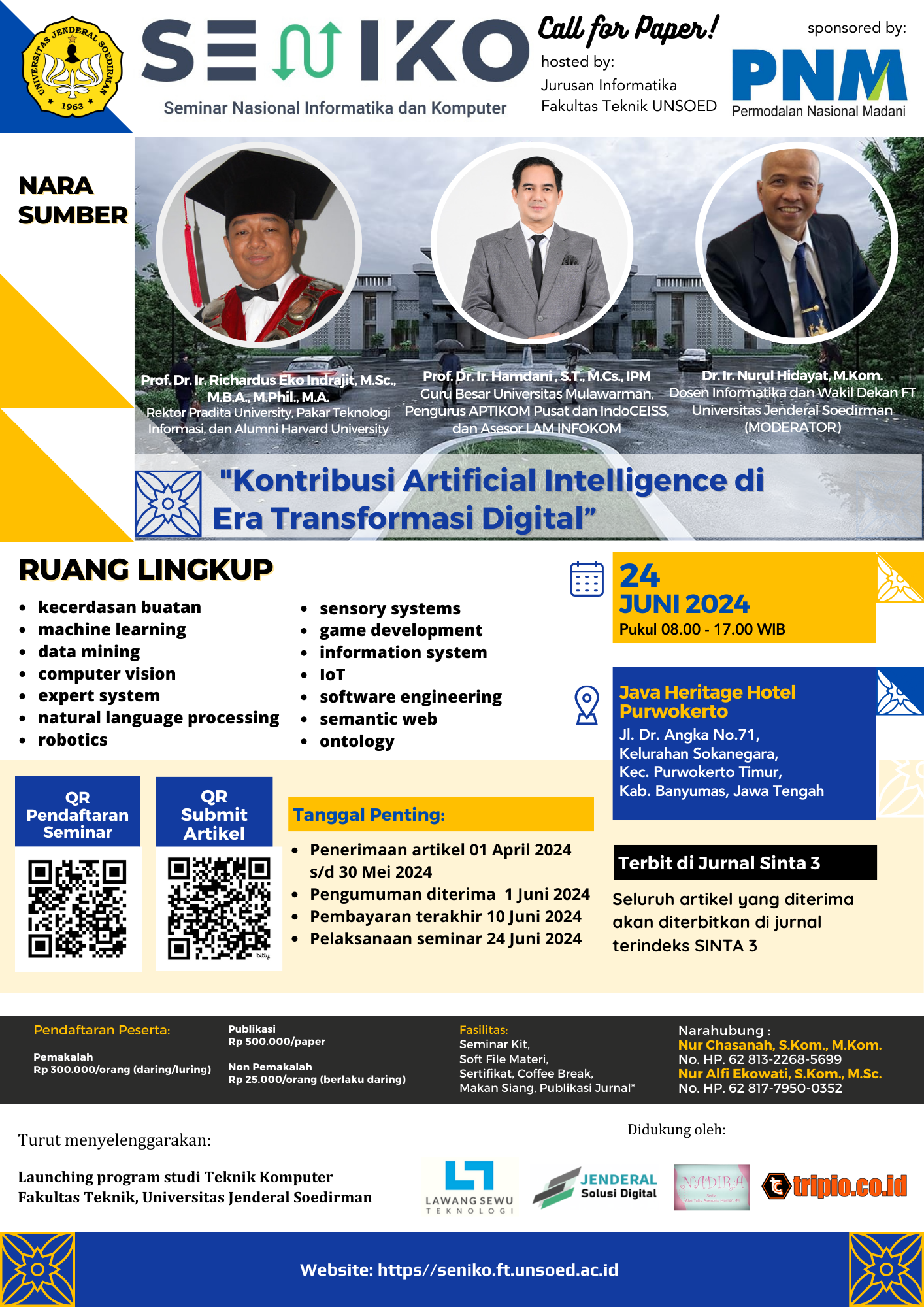 Seminar Nasional Informatika dan Komputer 2024 – Informatika Unsoed